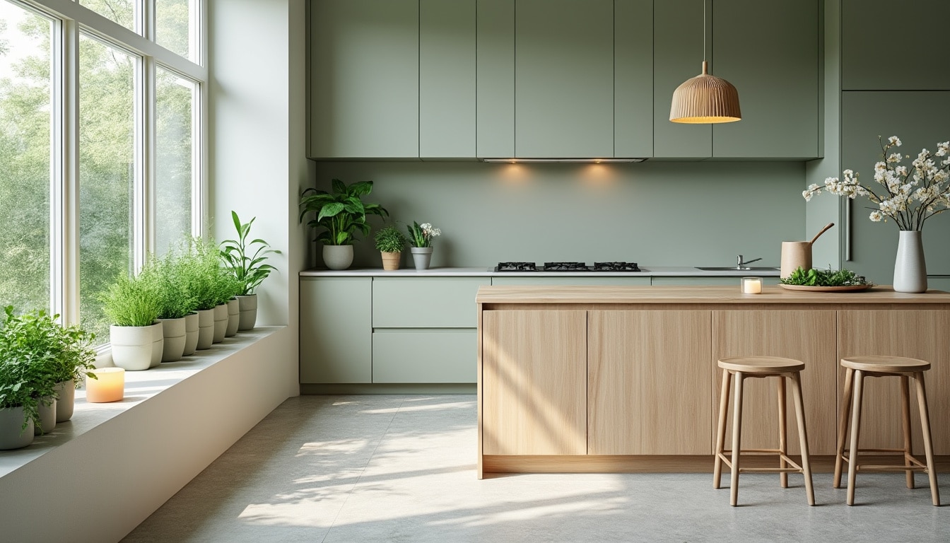 Les couleurs apaisantes pour une cuisine zen